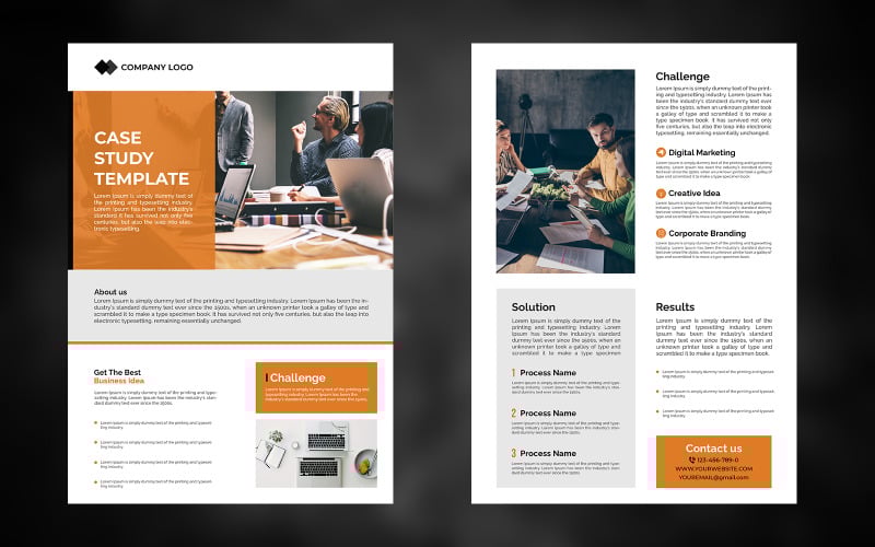 Professional Case Study Template V-1 - TemplateMonster