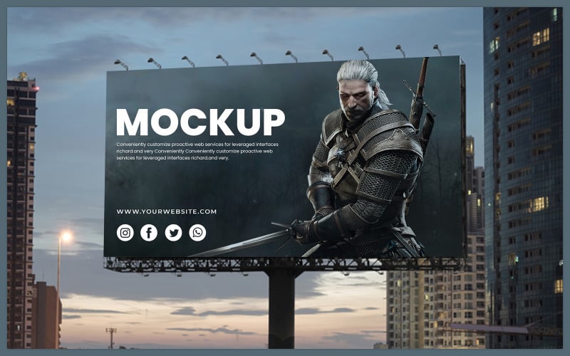 Highway Billboard Mockup Template #225541 - TemplateMonster