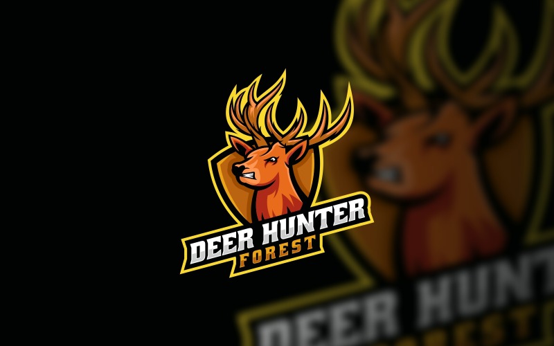 Deer Hunter Sports and E-Sports Logo - TemplateMonster