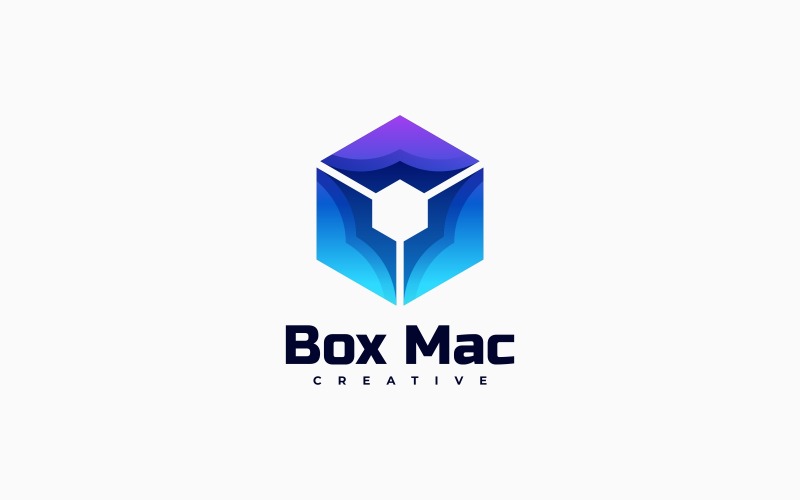 Estilo de logotipo degradado de Mac Box - TemplateMonster