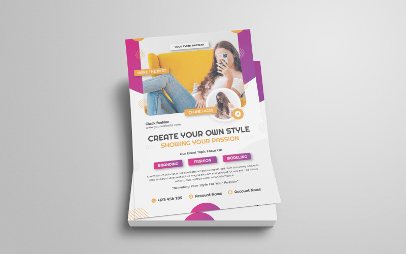 Influencer Flyer Template #226332 - TemplateMonster