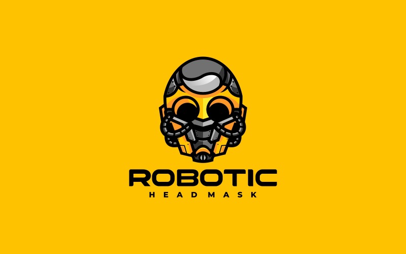 Logotipo de mascote simples robótico - TemplateMonster