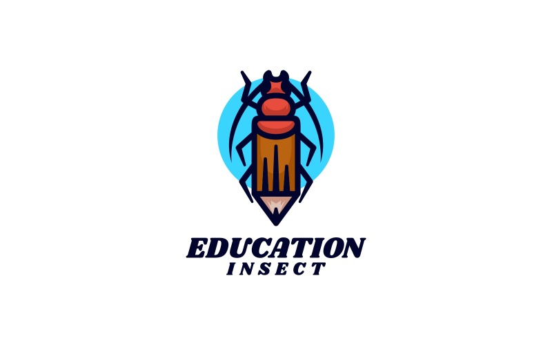 Education Insect Simple Logo #226600 - TemplateMonster