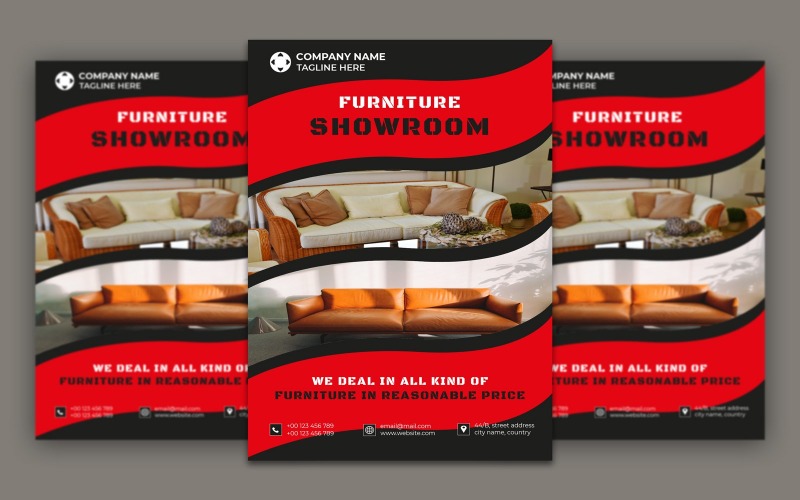 Furniture Showroom Flyer Template Design - TemplateMonster