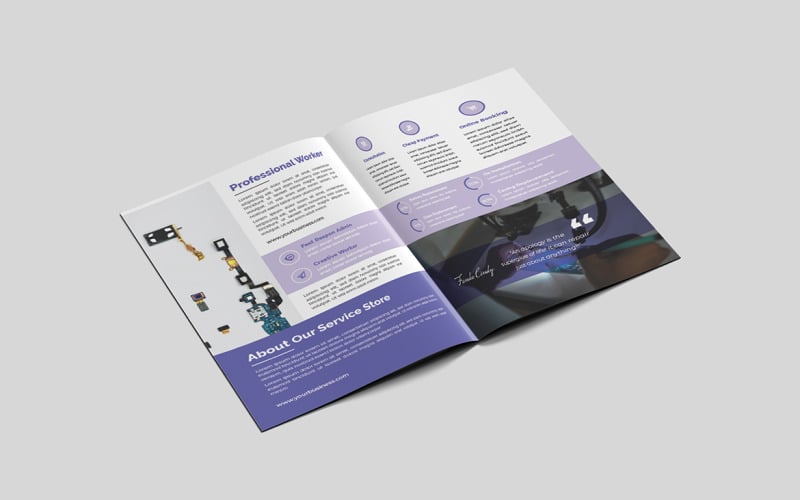 Phone Repair Bifold Brochure #226710 - TemplateMonster