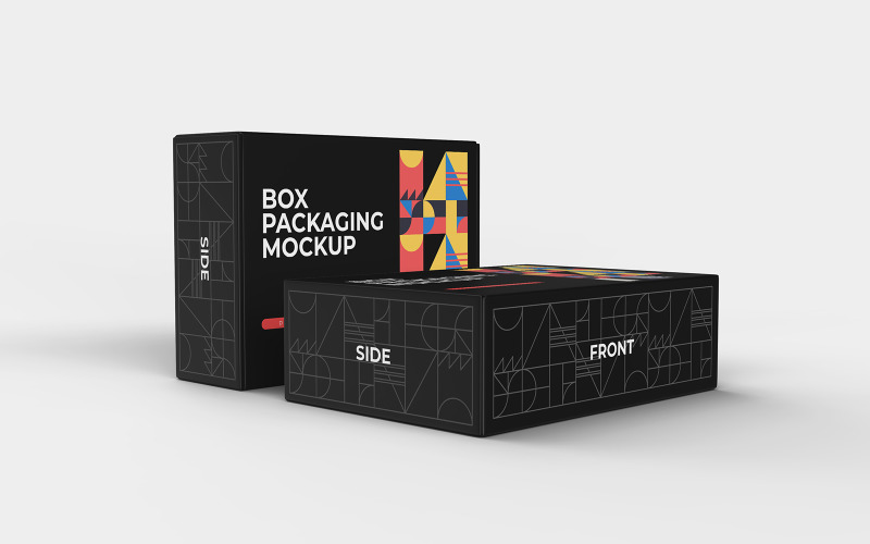 Box Packaging Mockup PSD Template Vol 17 - TemplateMonster