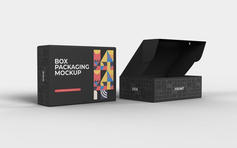 Box Packaging Mockup PSD Template Vol 20 - TemplateMonster