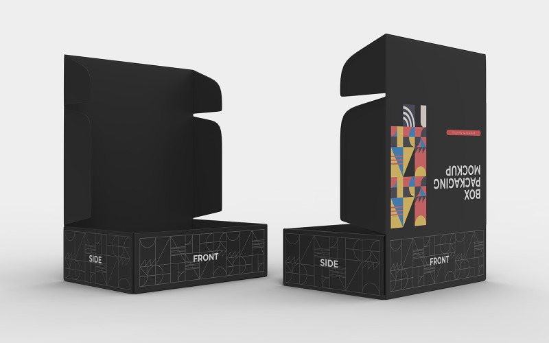 Box Packaging Mockup PSD Template Vol 34 - TemplateMonster