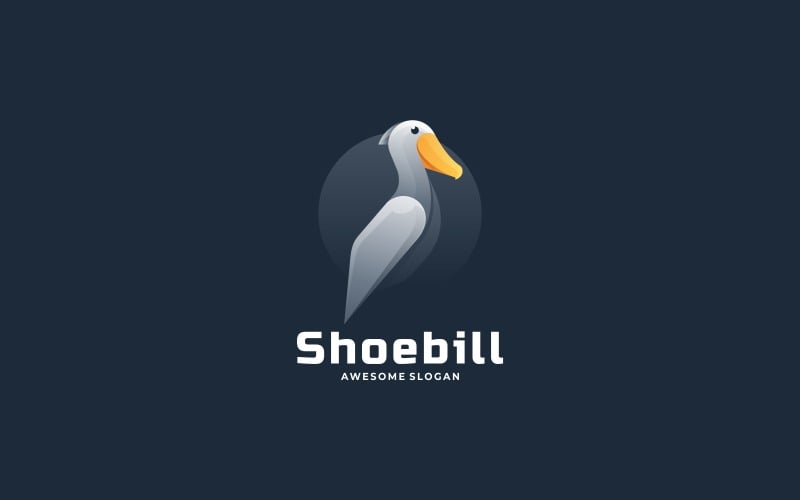 Shoebill Gradient Logo Style #227130 - TemplateMonster