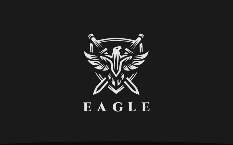 Logo de la Garde Aigle Logo du Guerrier - TemplateMonster