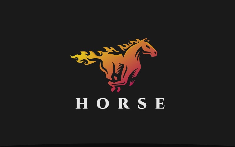 At Ateşi Logo Şablonu #227451 - TemplateMonster