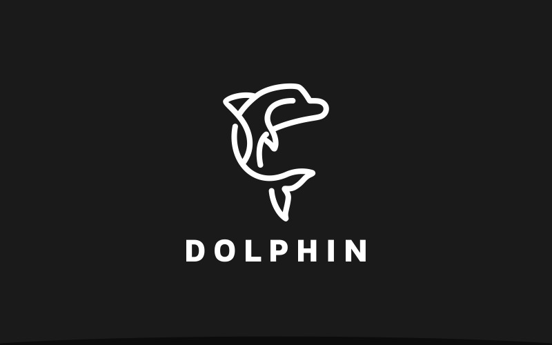 Minimal Dolphin Logo Template #227565 - TemplateMonster