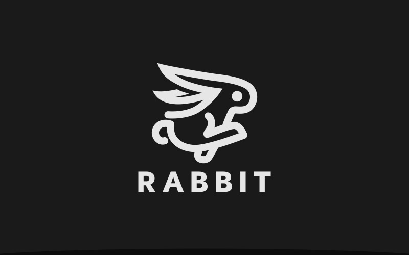 Modèle de logo de lapin simple #227668 - TemplateMonster