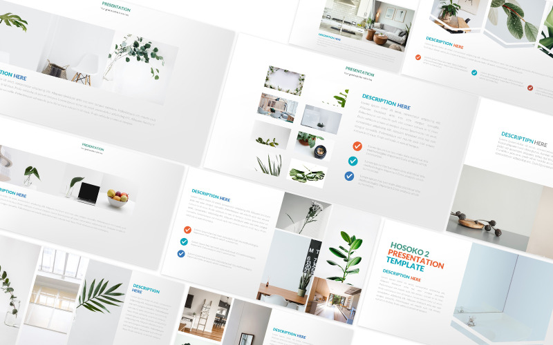 Plantilla de PowerPoint de negocios de Hosoko
