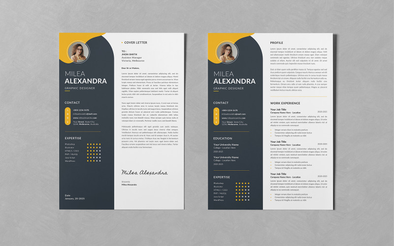 Creative Design Resume CV Set #227967 - TemplateMonster