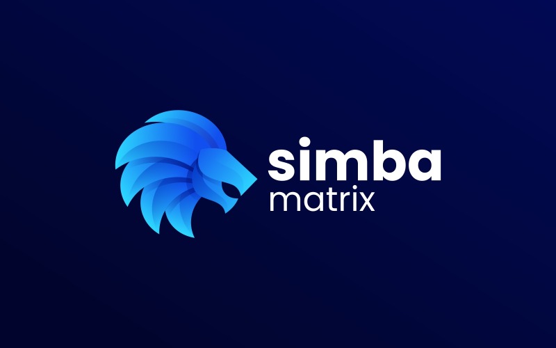 Simba Logo-Stil mit Farbverlauf #228218 - TemplateMonster