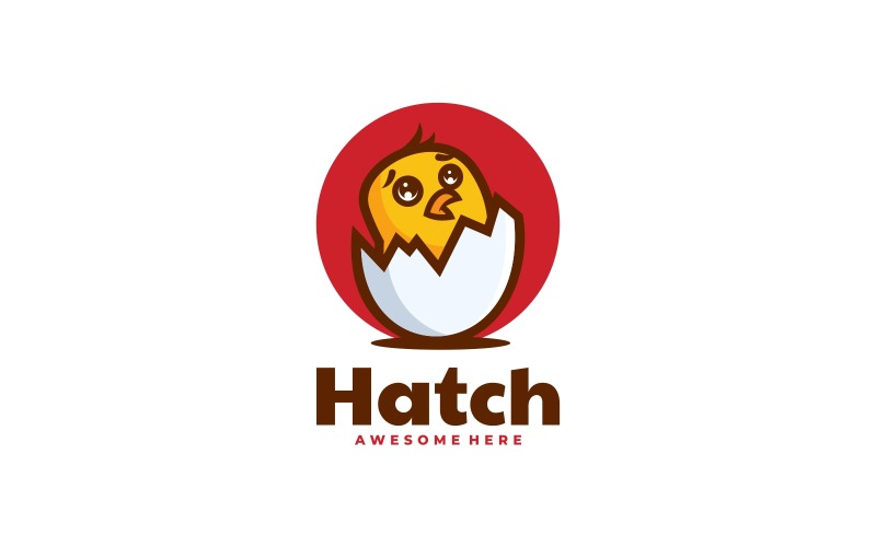 Hatch Simple Mascot Logo Style #228582 - TemplateMonster