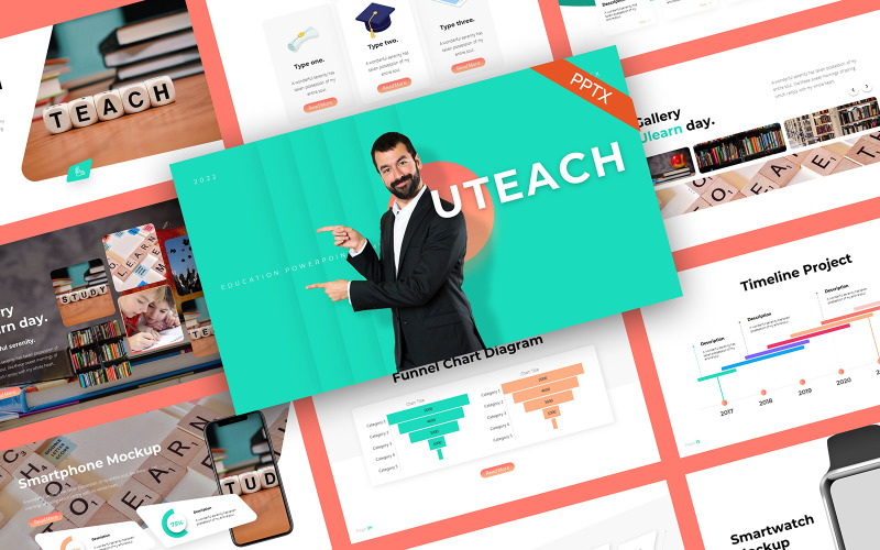 UTeach Education Modèle PowerPoint #229091 - TemplateMonster