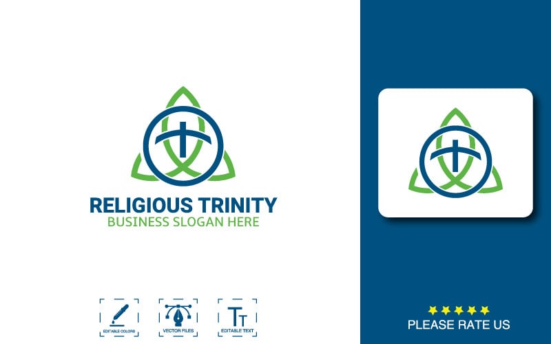 Modelo de Logo da Trindade Religiosa para Branding