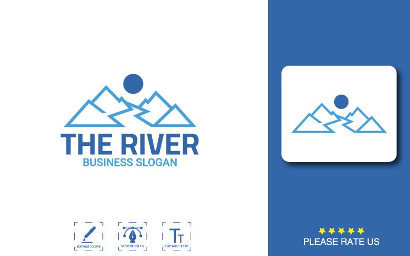 River Logo Template For Branding #229554 - TemplateMonster