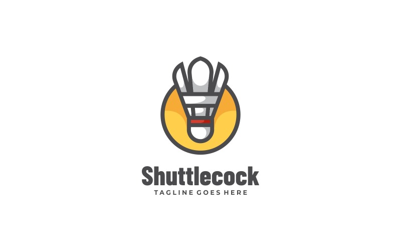 Shuttlecock Simple Logo Style #229815 - TemplateMonster