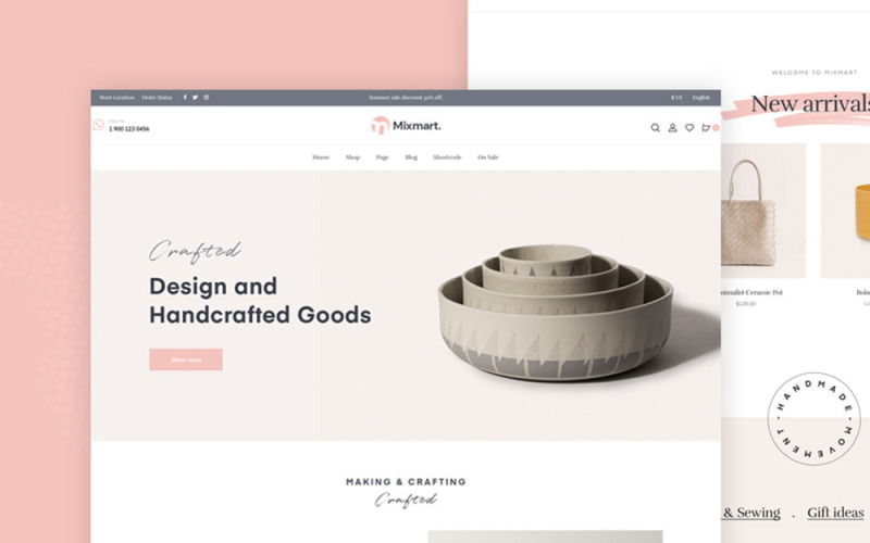Mixmart Handmade Theme PrestaShop #229908 - TemplateMonster