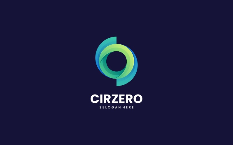 Circle Zero Gradient Logo Style #230136 - TemplateMonster