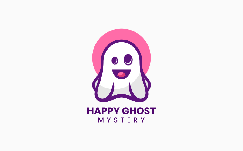 Happy Ghost Simple Logo Style #230247 - TemplateMonster