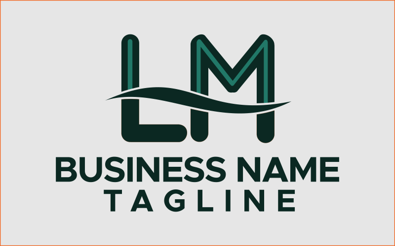 L.M Letter Initial Custom Design Logo - TemplateMonster