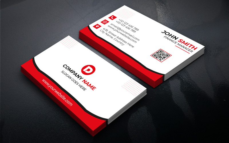 Decent Business Card Template Design - TemplateMonster