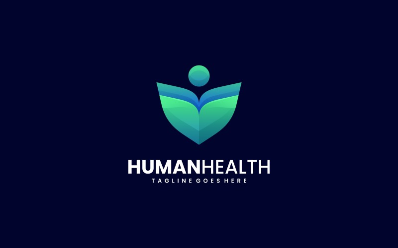 Human Health Gradient Logo #230575 - TemplateMonster