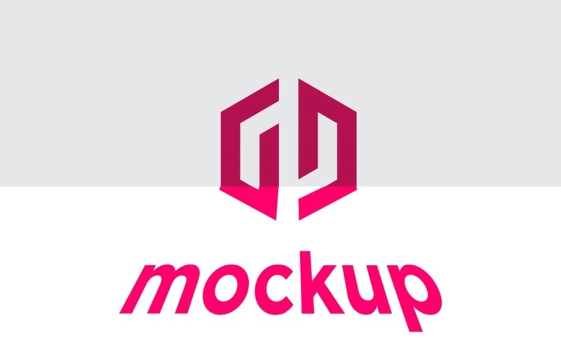 Tiled Logo Mockup with Maroon and White Color