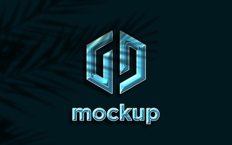 Plastic Logo Mockup Realistic Shadow effects