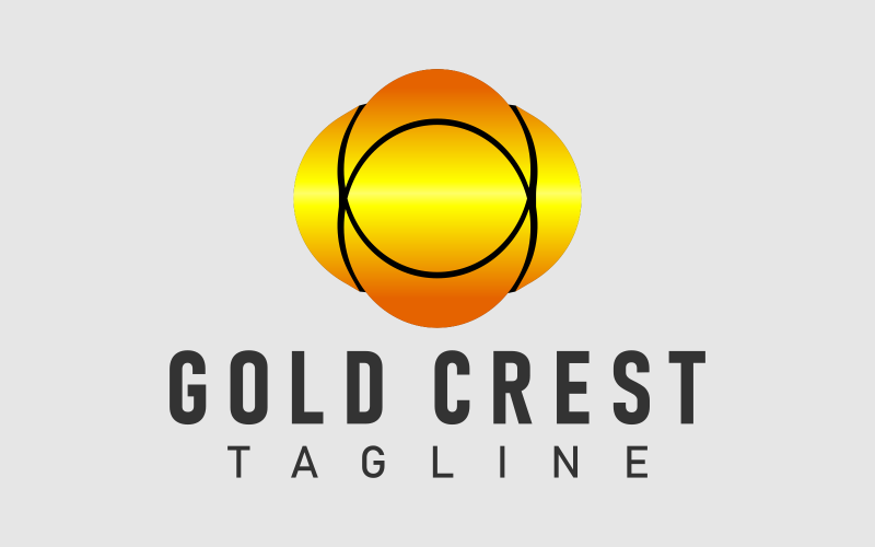 Gold Crest Abstract Logo Design #231154 - TemplateMonster