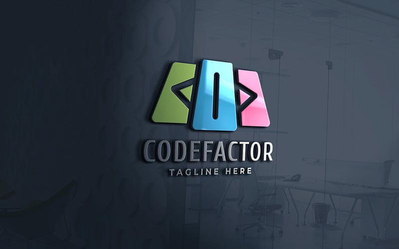 Professional Code Factor Logo #231435 - TemplateMonster