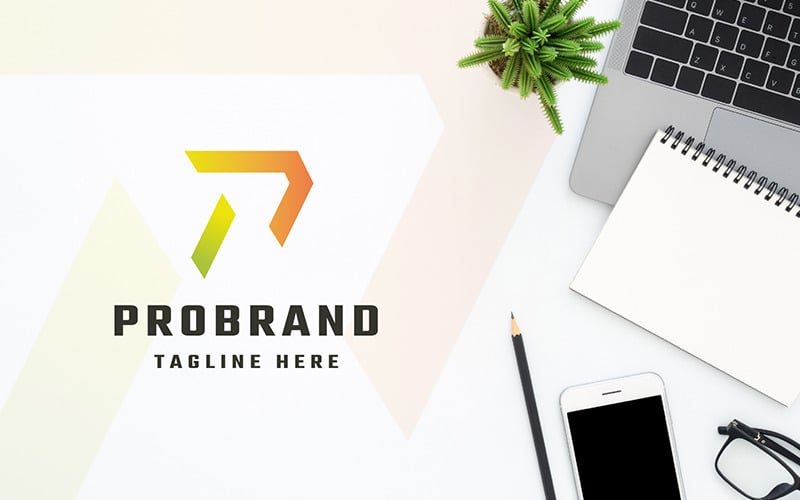 Professional Pro Brand Letter P Logo - TemplateMonster
