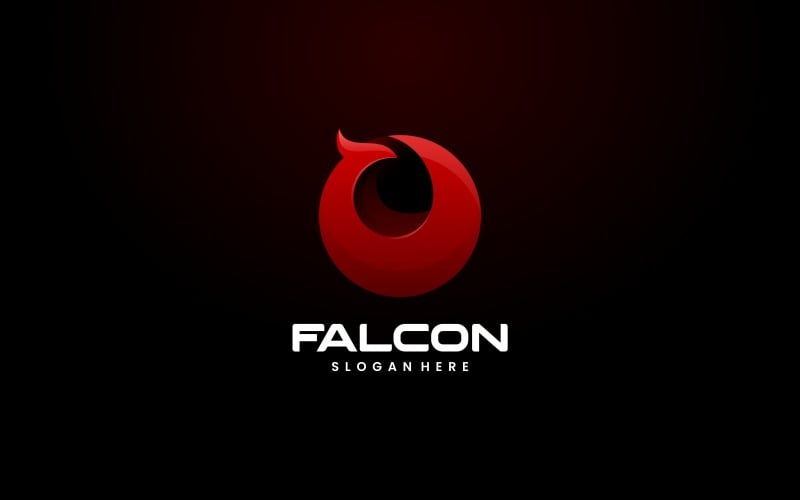 Circle Falcon Gradient Logo #231640 - TemplateMonster