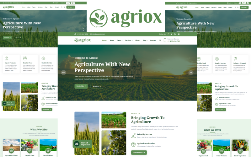 Agriculture Website Templates - 287 Best Farm & Agro Products Web Themes