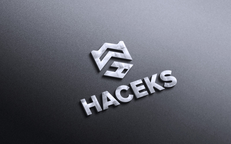 3D-realistisch metalen logo-mockup #232109 - TemplateMonster