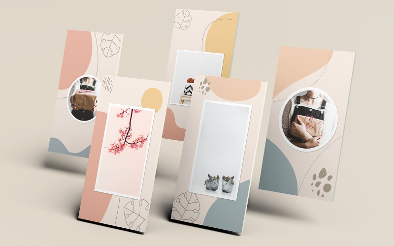 Set Of 24 Stories Backgrounds Social Media Template