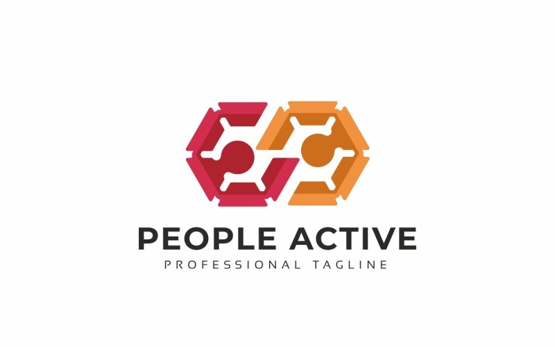 Modèle de logo actif de personnes #232298 - TemplateMonster