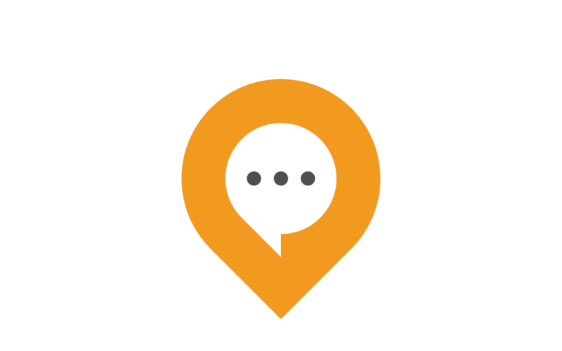 Modèle de logo vectoriel de point de discussion