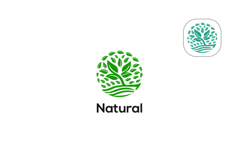 Natural Logo | Natural Vector Logo Template - TemplateMonster