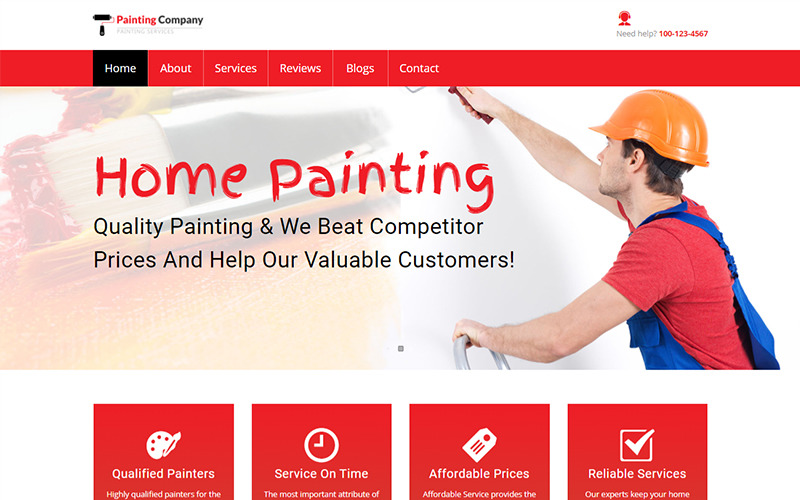 Painting Company Website Templates - 43 Best House Painter & Contractor ...