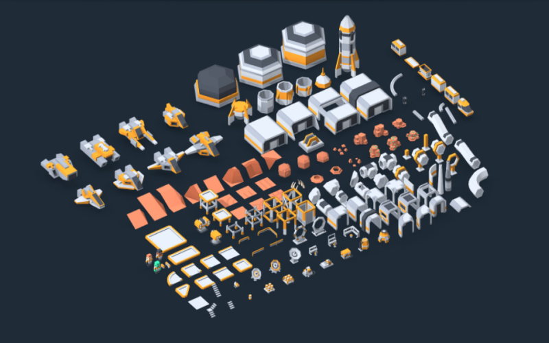 SpaceKit Galaxy Game Assets 3D Models - TemplateMonster