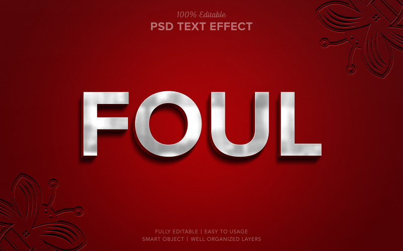 Metallic Red Layer Style Text Effect - TemplateMonster
