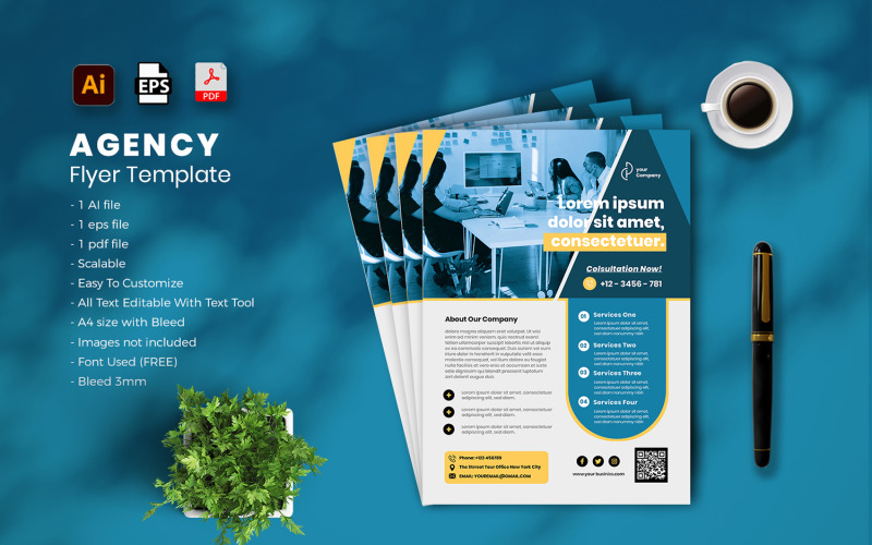 Agency flyer Template vol-01 #232887 - TemplateMonster