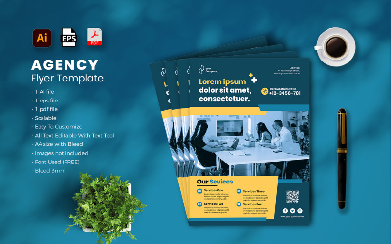 Agency flyer Template vol-02 #232886 - TemplateMonster