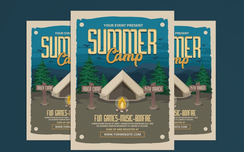 Summer Camp Event Flyer Template #233361 - TemplateMonster