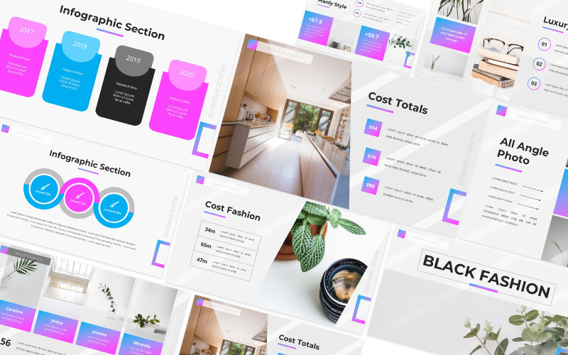 Kinora A4 Potrait Fashion Powerpoint Template